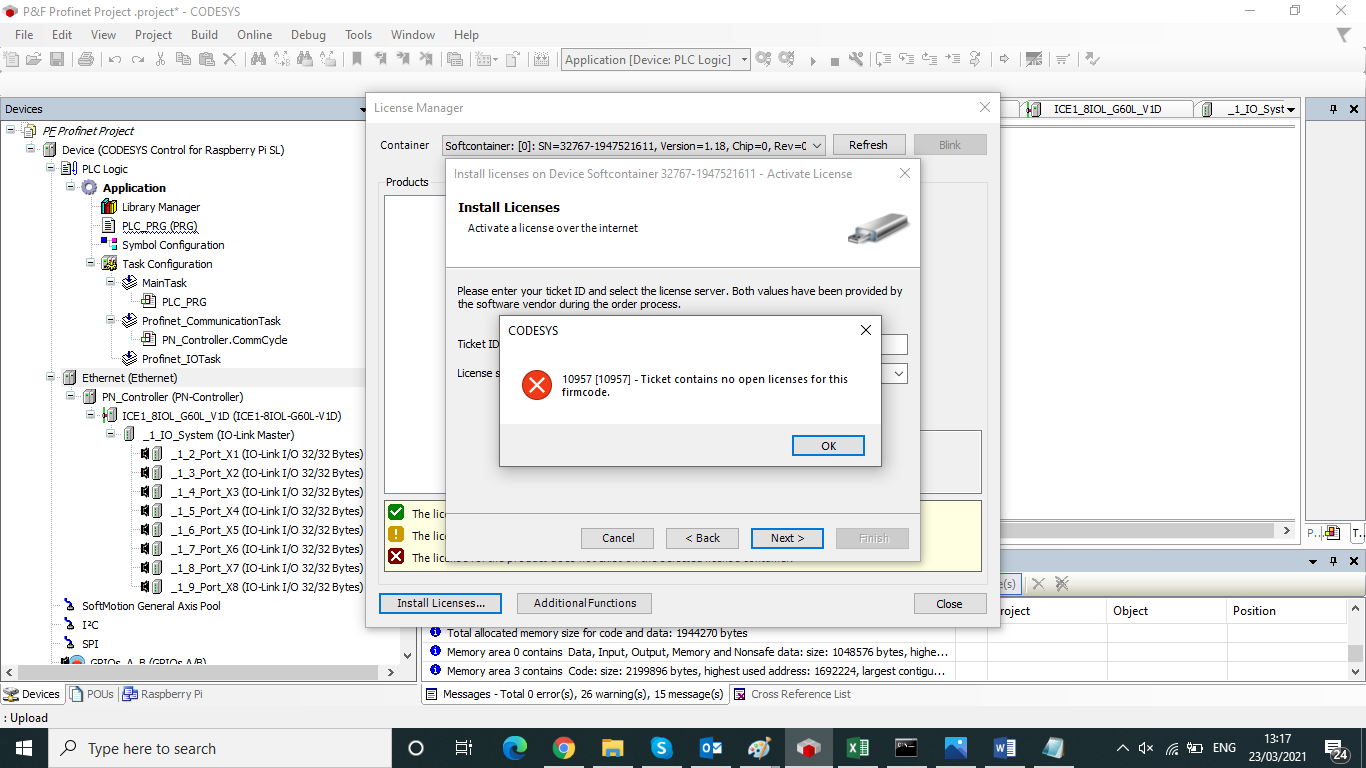 CODESYS Forge - CODESYS Forge / Talk / Engineering 🇬🇧: Codesys License restore
